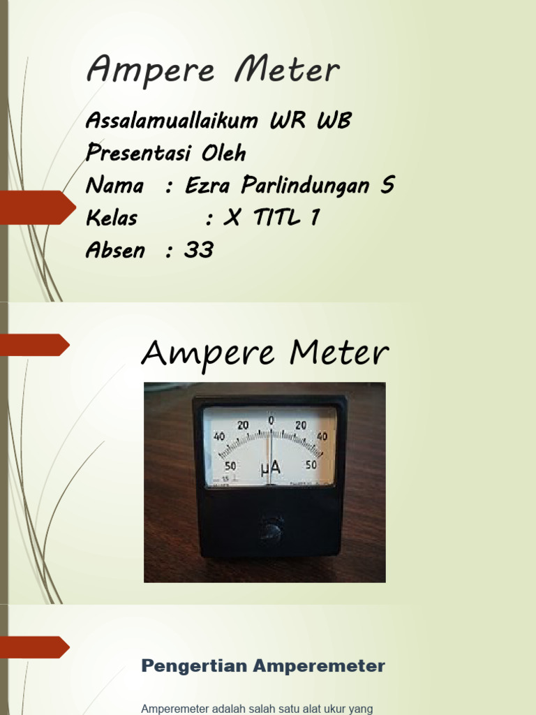 33 Ezra TITL 1 Ampere Meter | PDF