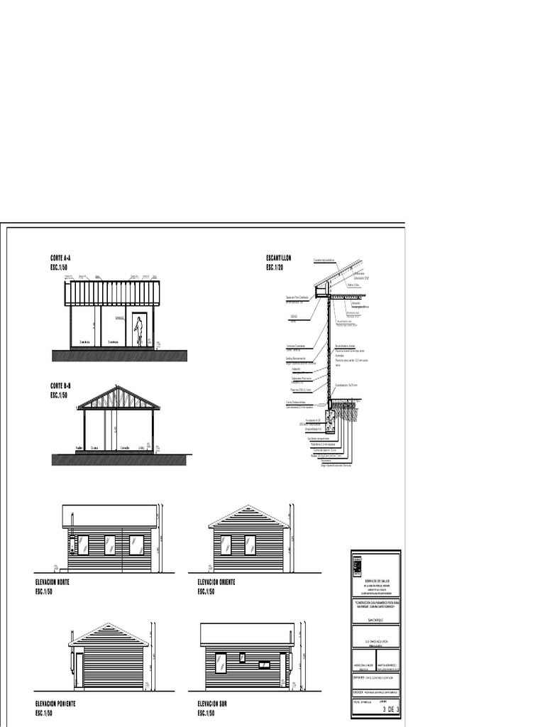 Planos Casa Paramedico Posta San Enrique (1)-Layout1 | PDF | edificio | Ingeniería estructural