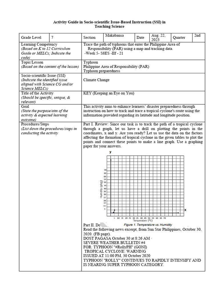 SSI Worksheet | PDF | Tropical Cyclones | Tropical Cyclone Seasons