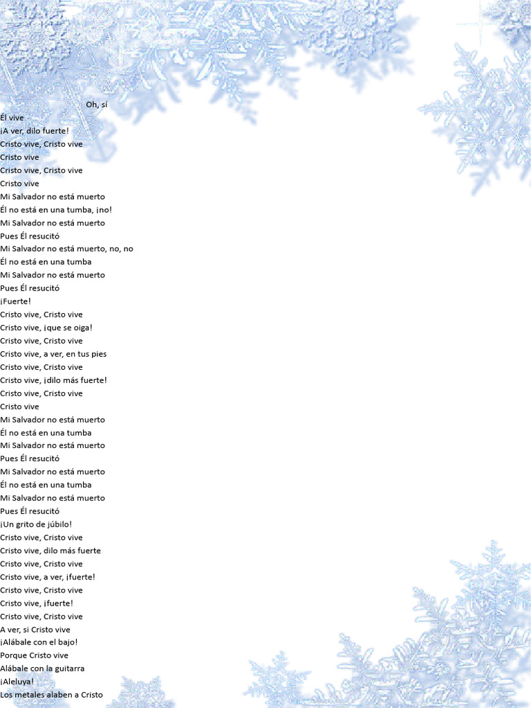 Letra Cancion Cristo Vive | PDF