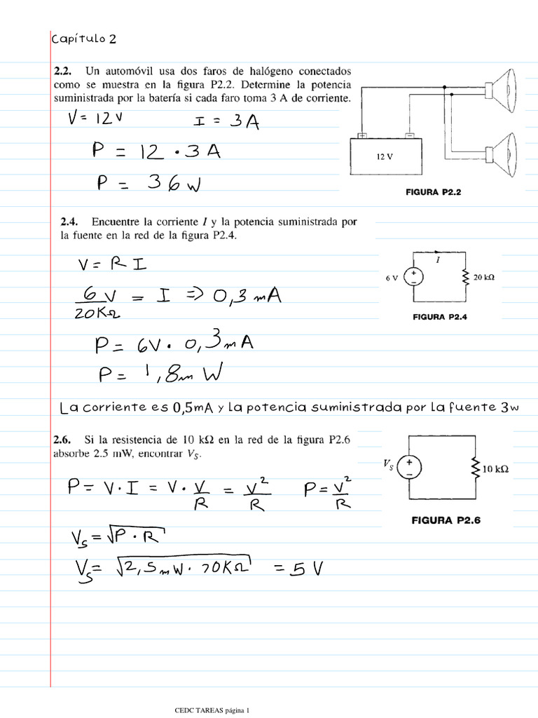 Ejercicios Capitulo 2 | PDF