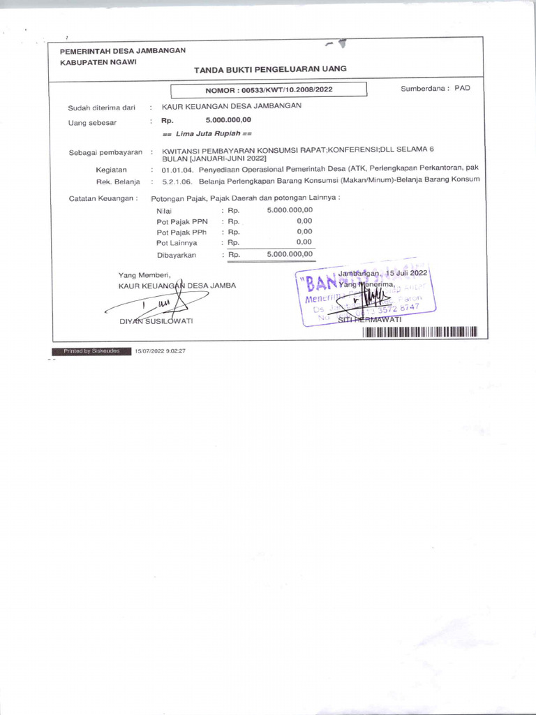 8.b KWITANSI NO.533 | PDF