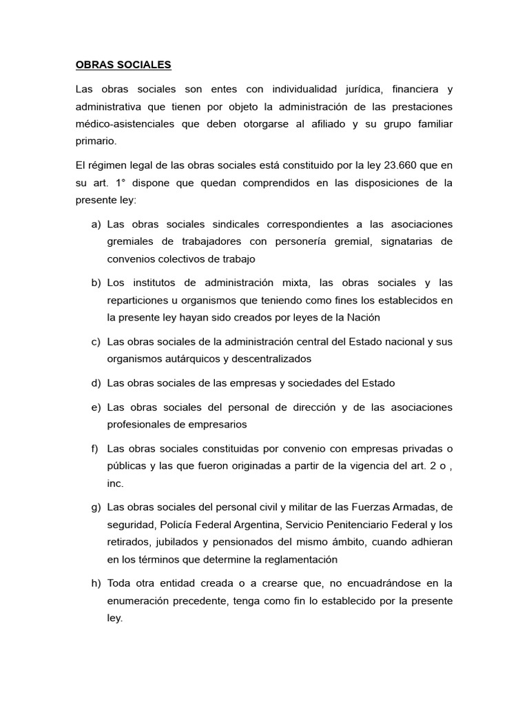 Obras Sociales | Descargar gratis PDF | Jubilación | Gobierno