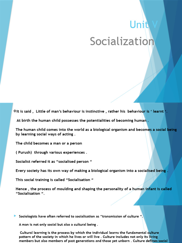 Socialization Unit v.ppt | PDF | Socialization | Social Psychology