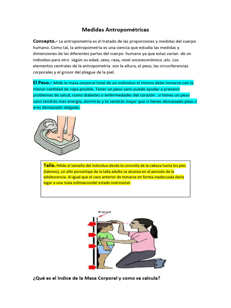 Medidas Antropometricas | PDF