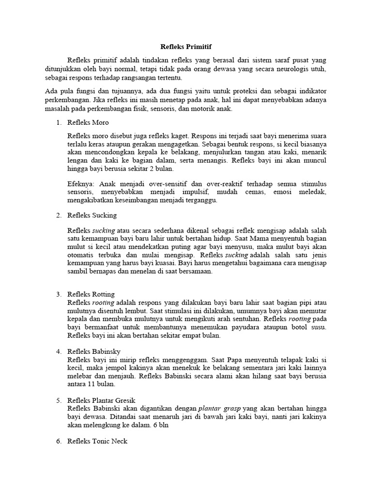 Refleks Primitif | PDF