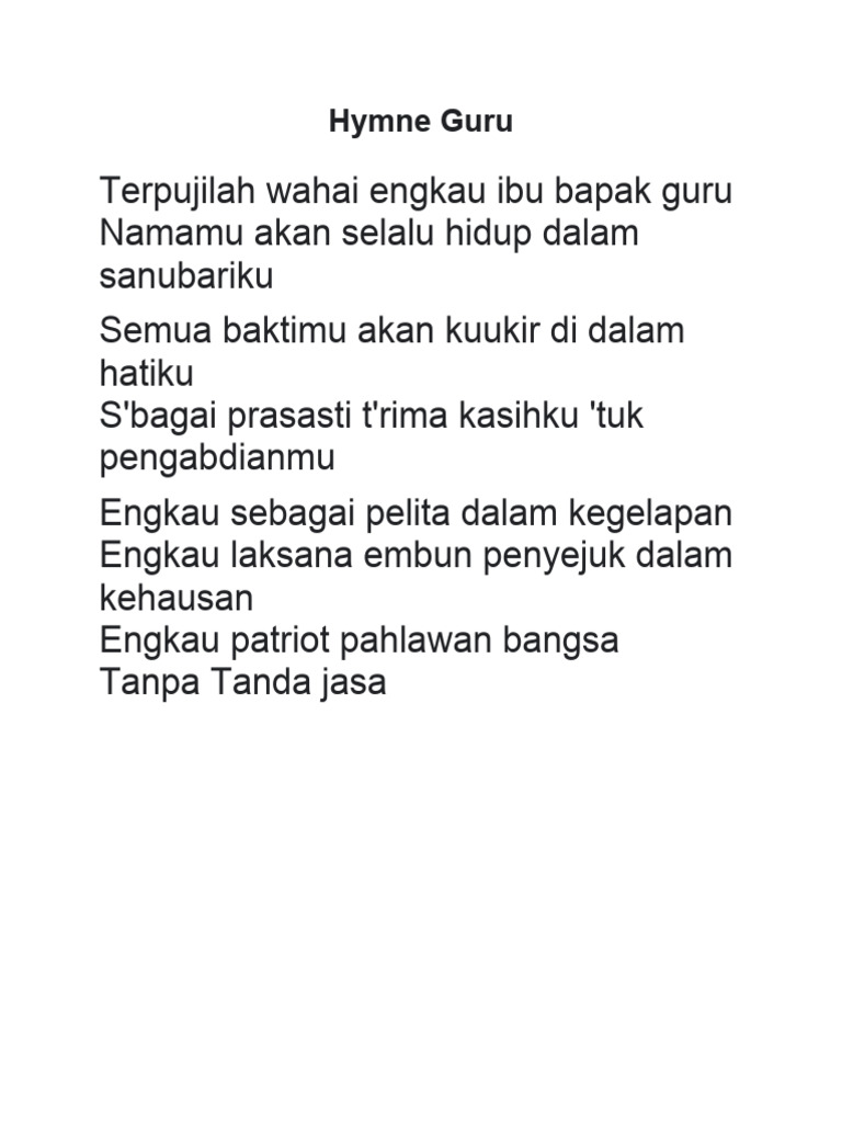 Hymne Guru | PDF