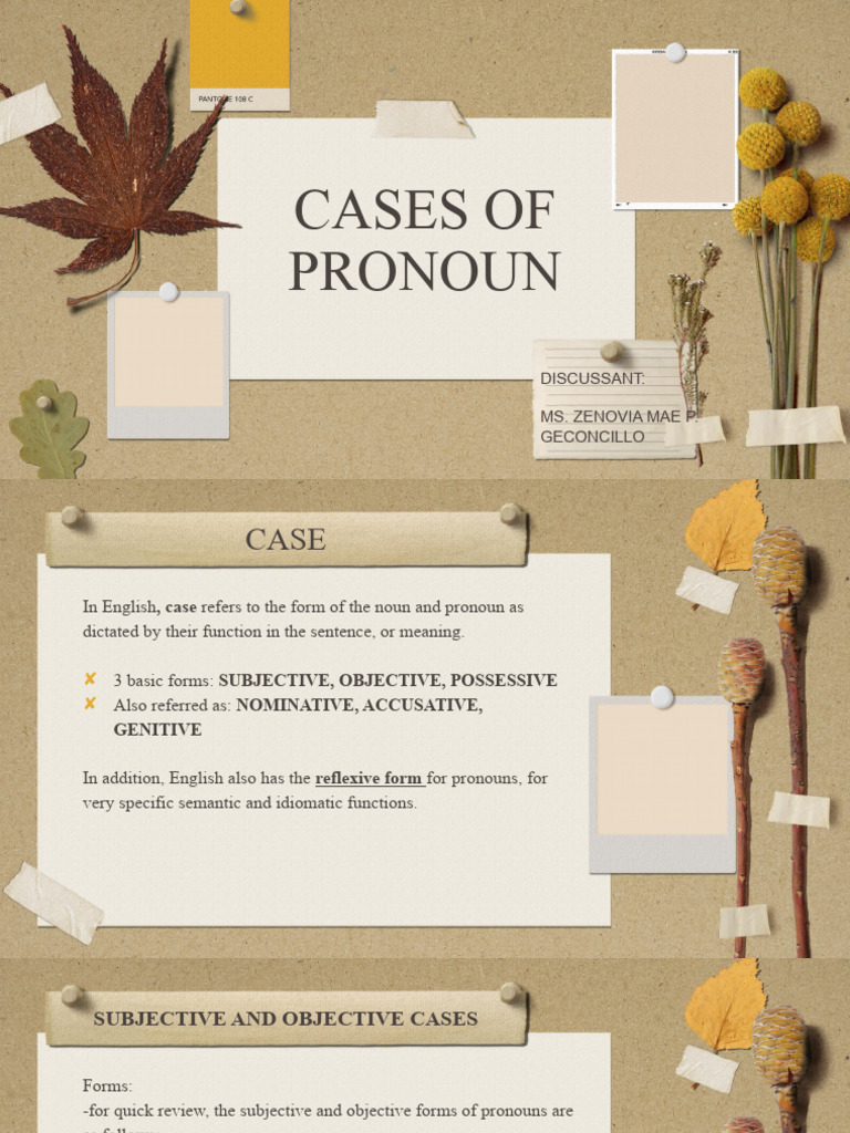 Cases of Pronoun | Download Free PDF | Pronoun | Verb