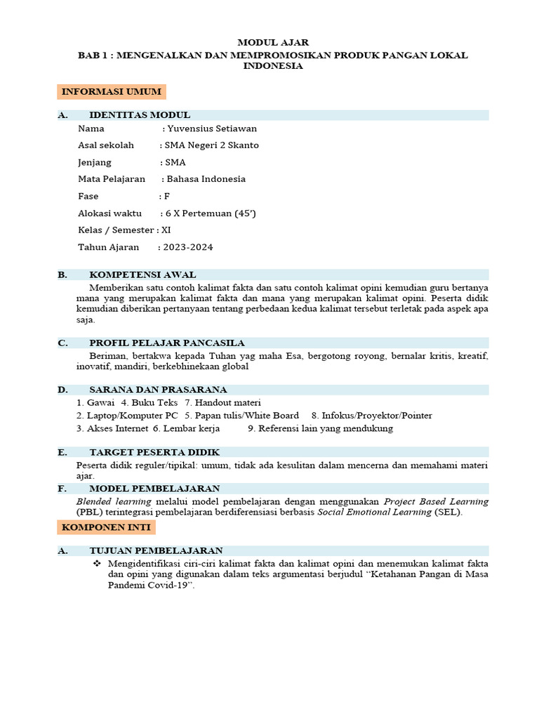 Modul Ajar Supervisi | PDF