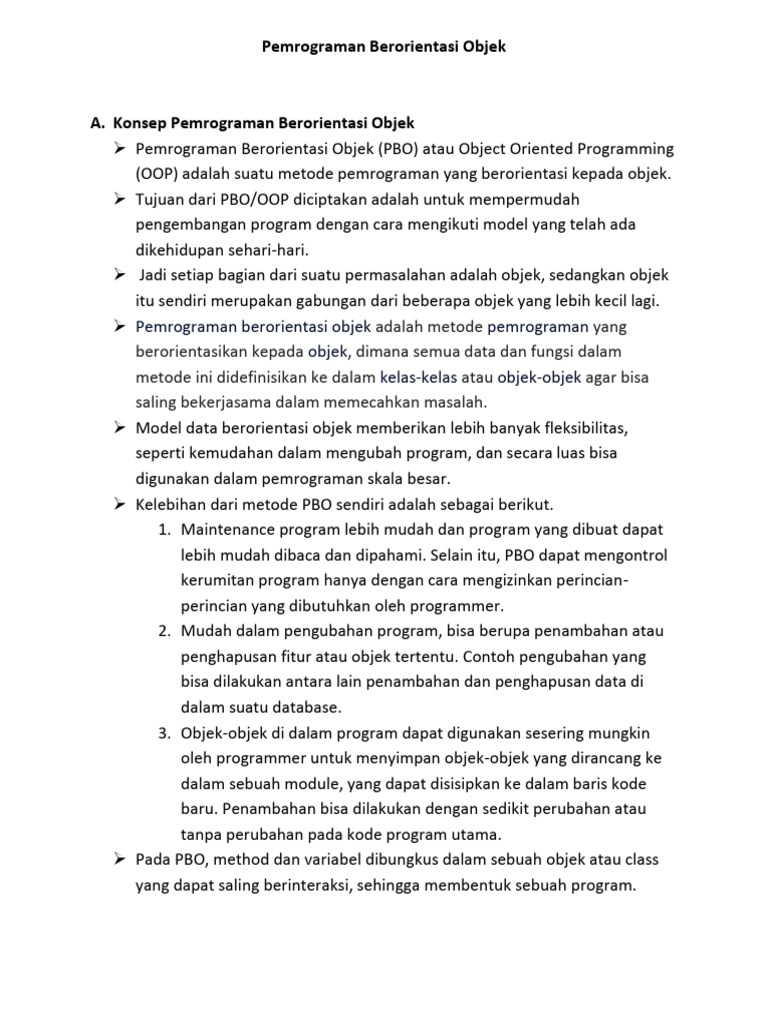 Panduan Lengkap Pemrograman OOP | PDF
