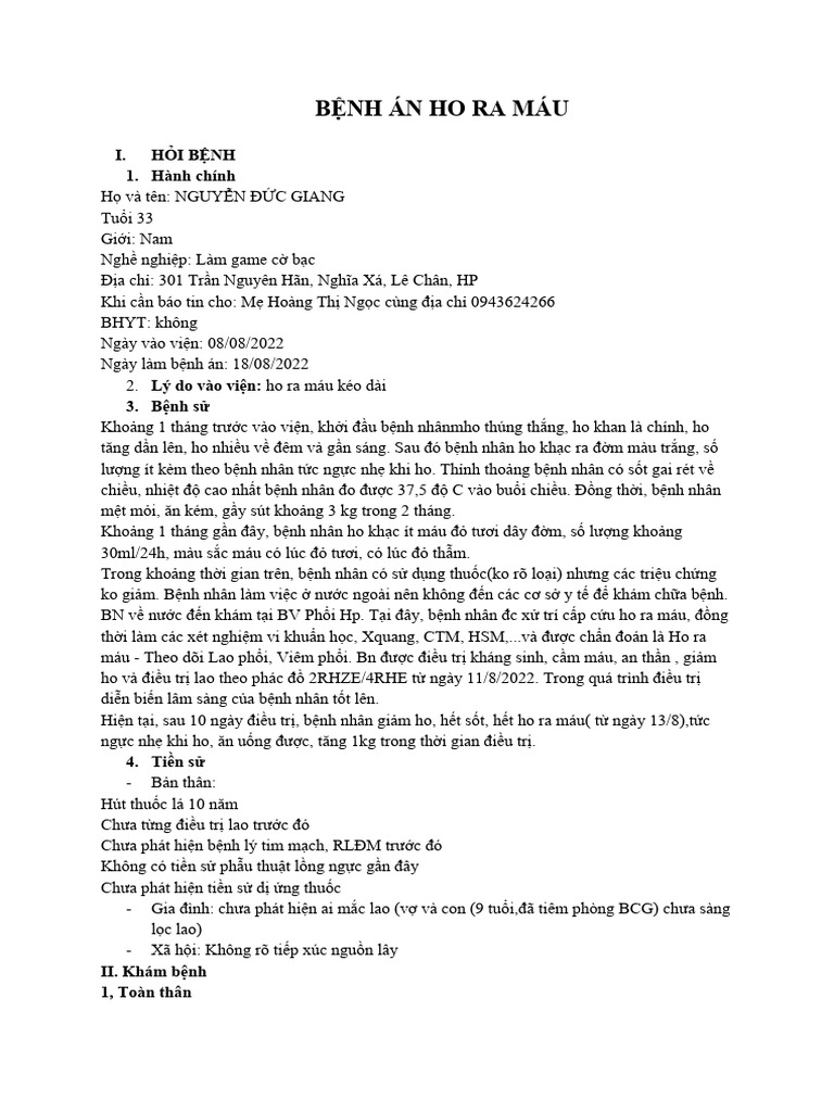 BA Ho Ra Máu | PDF