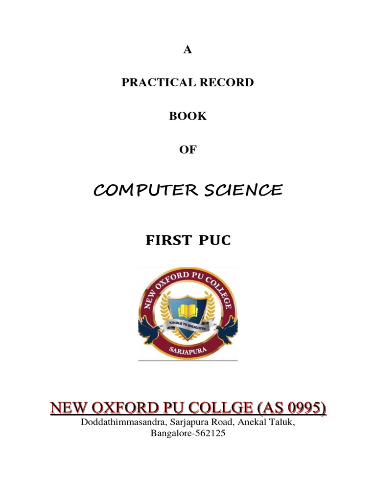 1st Puc Lab Manual SARJAPURA | PDF | Spreadsheet | Microsoft Excel