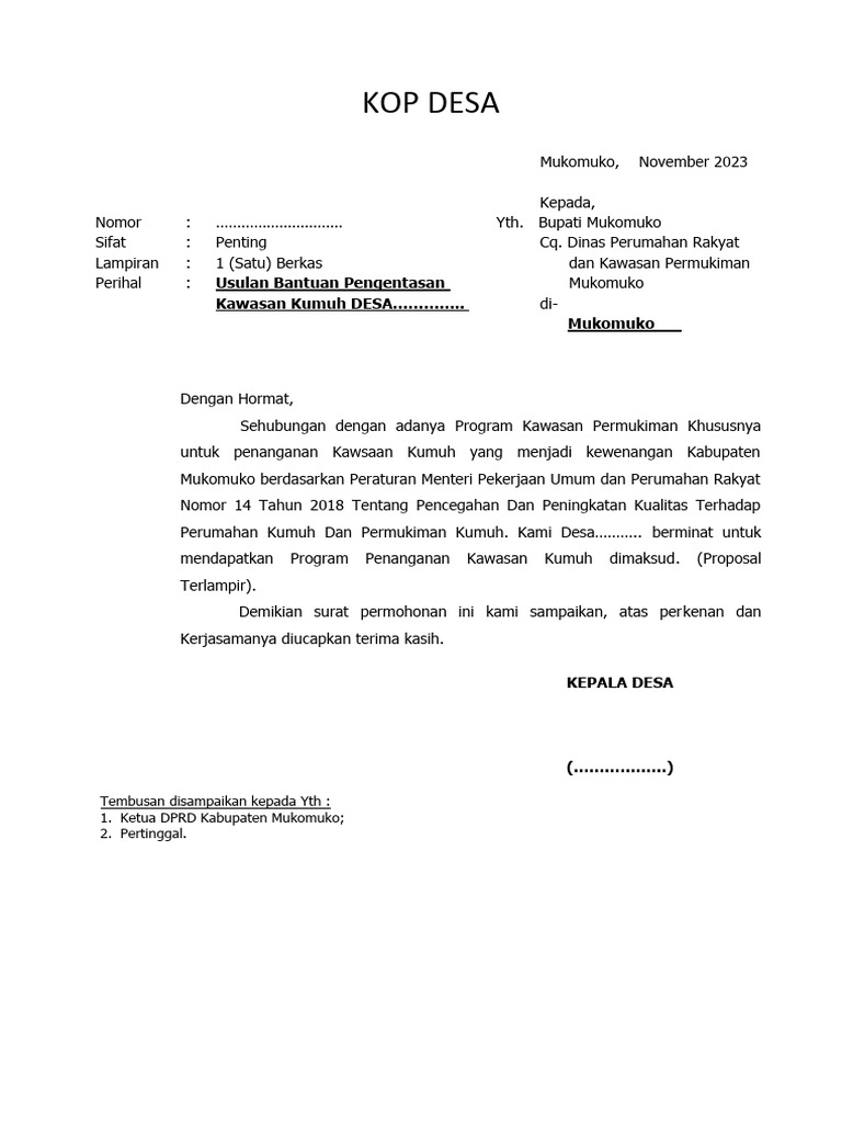 Contoh Proposal Desa | PDF