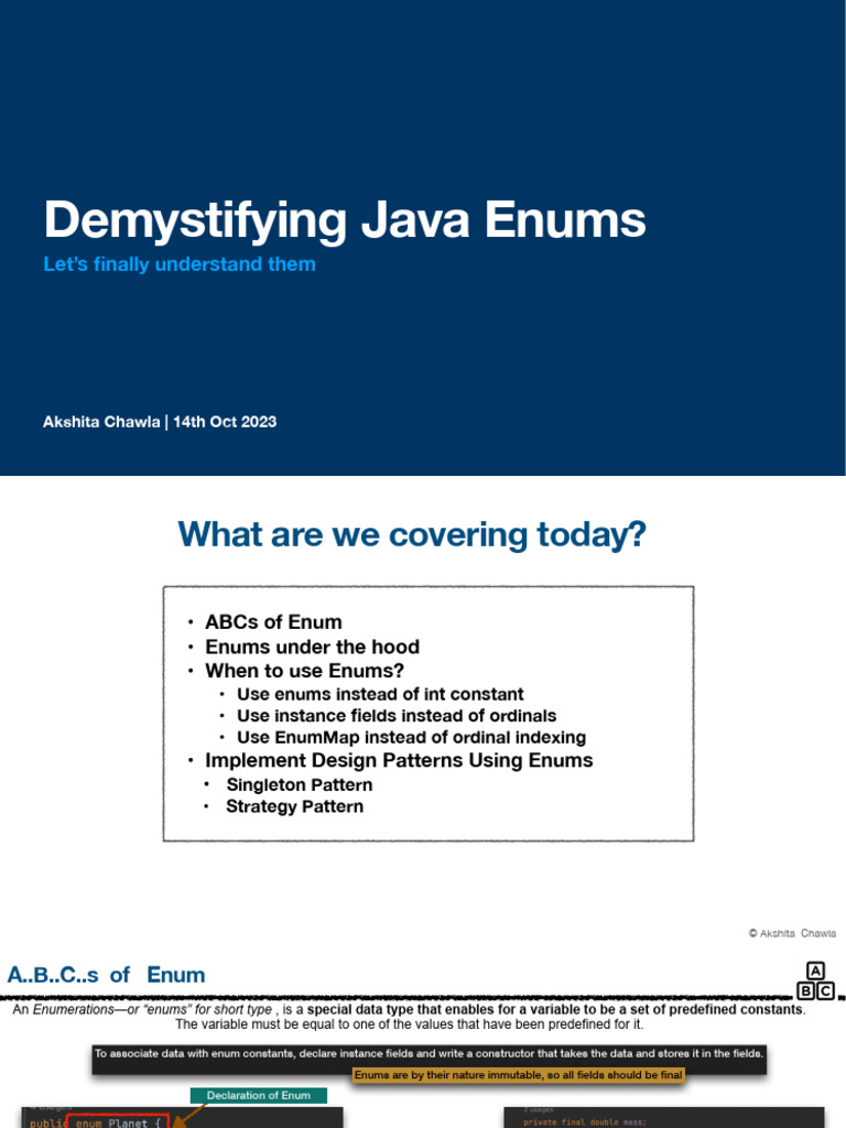 Demystifying Java Enums: Let's Finally Understand Them | PDF | Constructor (Object Oriented ...