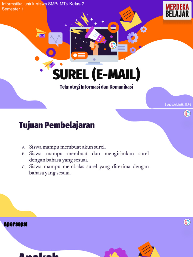Pengantar Surel untuk Siswa Kelas 7 | PDF
