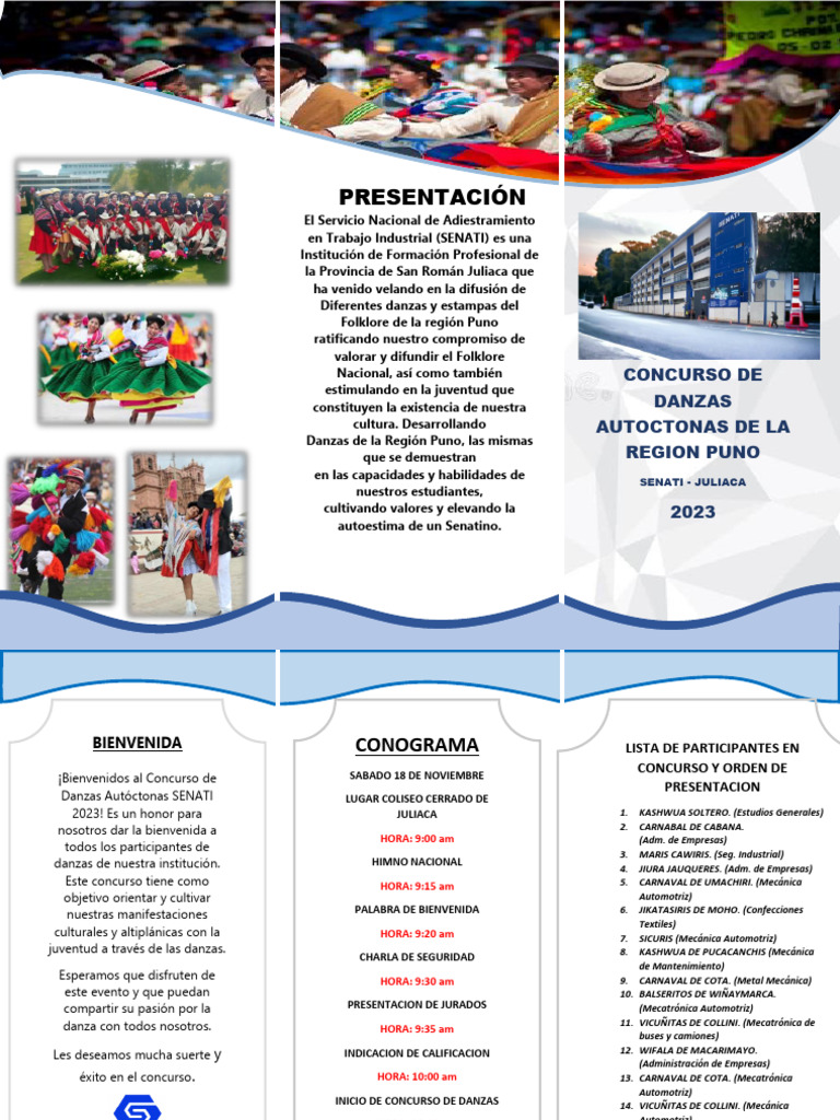 Programa Del IV Concurso de Danzas Autoctonas | PDF