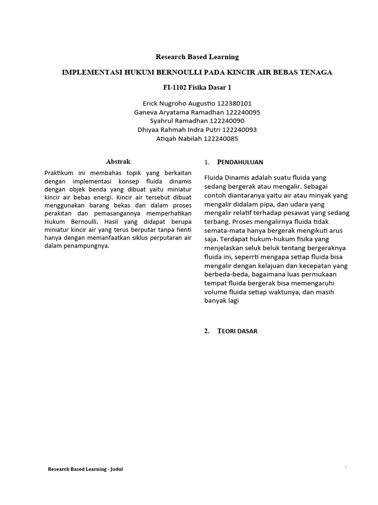 Laporan RBL Fisika Kelompok 11-TPB62 | PDF