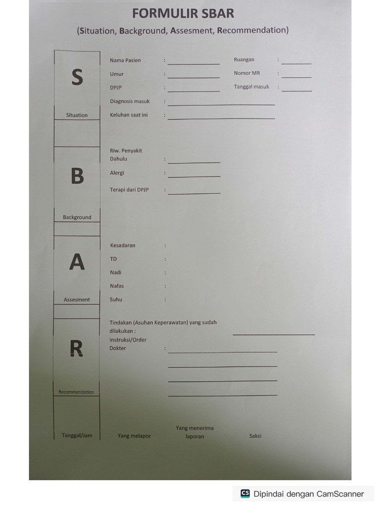 3.7.1.c Formulir SBAR | PDF
