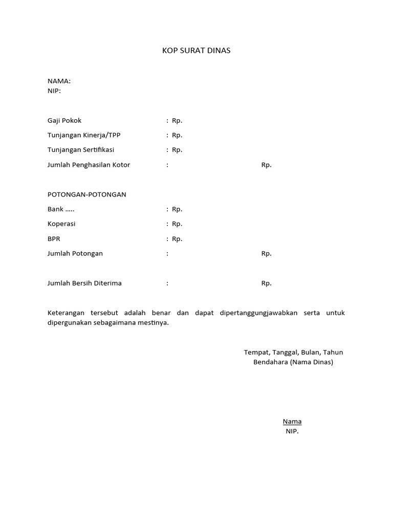 Format Slip Gaji | PDF