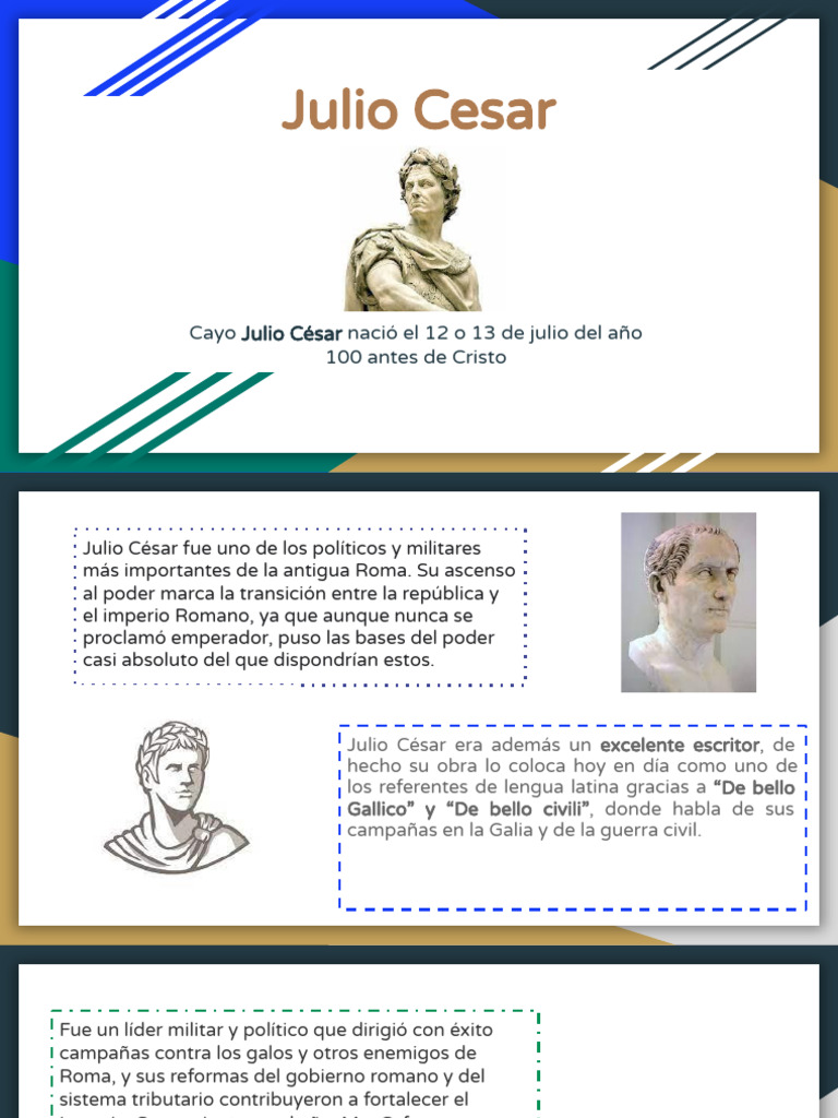 Julio César: Líder y Visionario Romano | PDF