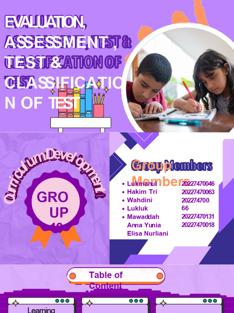 Evaluation, Assessment & Test | PDF | Educational Assessment | Curriculum
