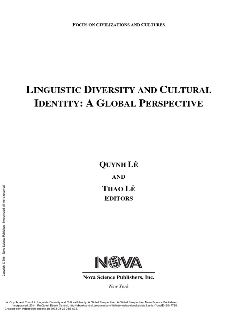 Linguistic Diversity and Cultural Identity A Globa... - (Linguistic Diversity and Cultural ...