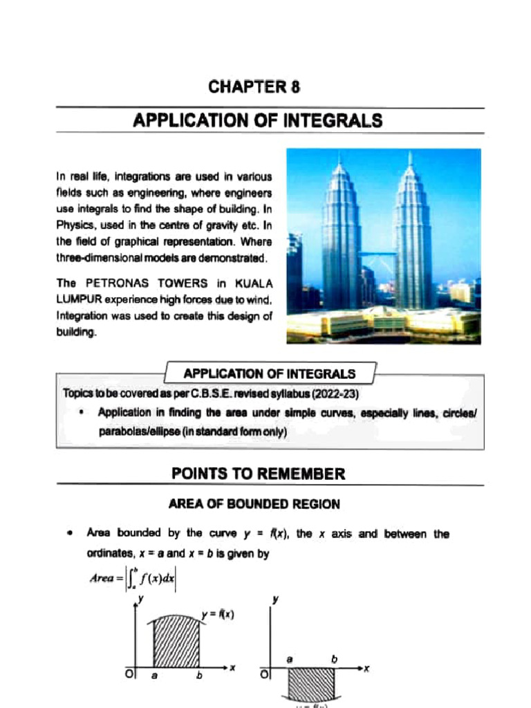 Application of Integration | PDF | Area | Cartesian Coordinate System
