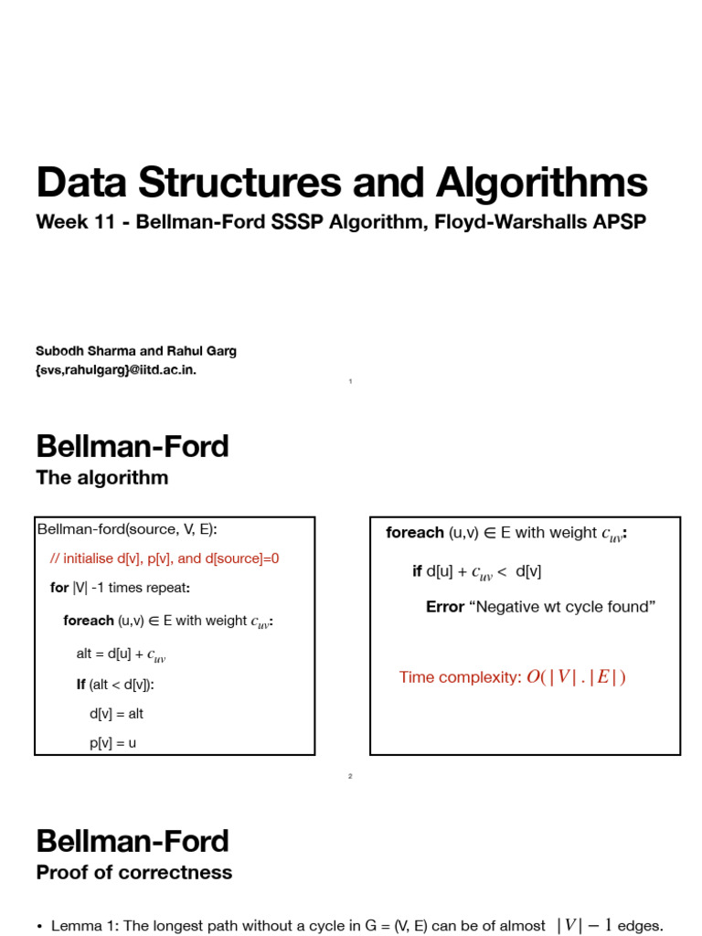 Bellman Ford | PDF | Graph Theory | Applied Mathematics Bellman Ford | PDF | Graph Theory | Applied Mathematics