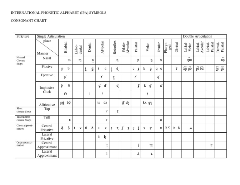 Ipa Chart | PDF | Phonetics | Human Voice