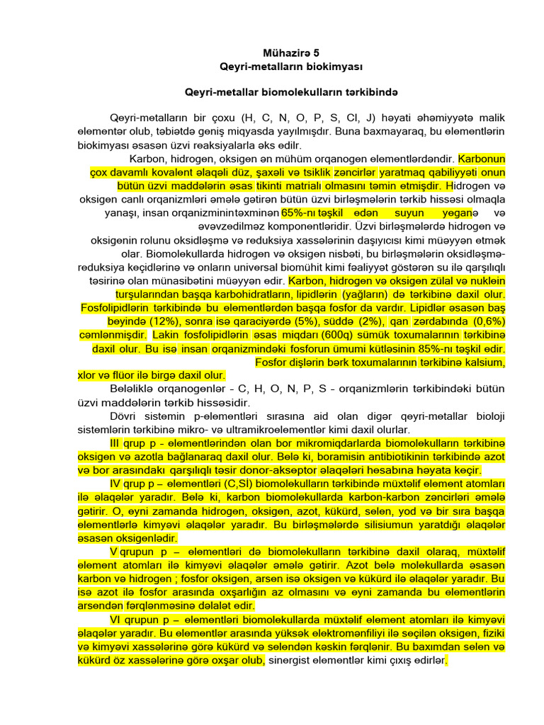 Mühazirə 5 Kopyas | PDF