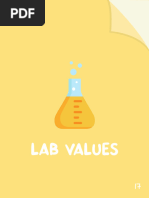 Lab Value Cheat Sheet | PDF | Creatinine | Kidney