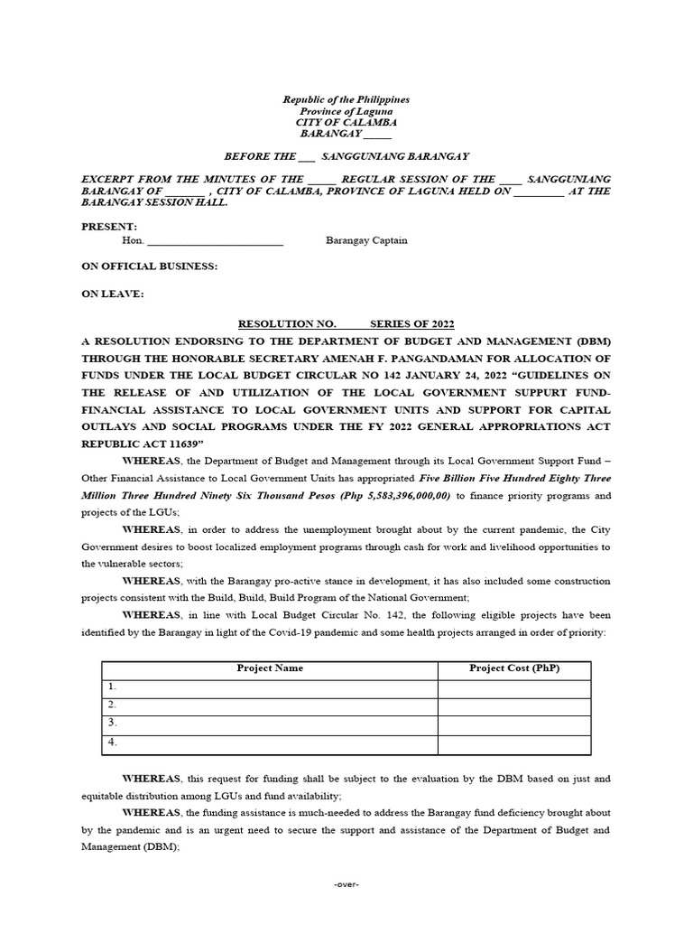 Reso Sample | PDF | Economies | Government