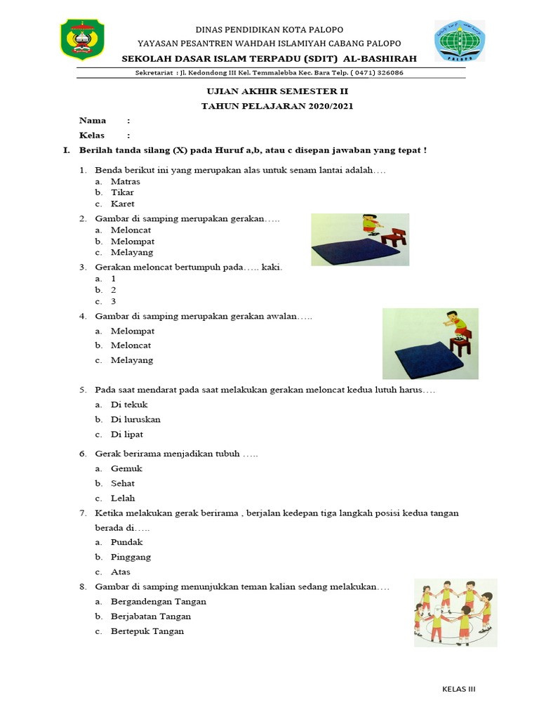 Ujian Akhir Semester Kelas III | PDF
