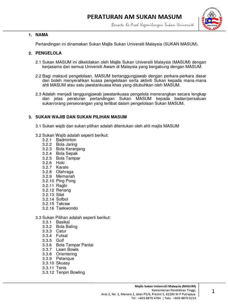 Peraturan Am Masum | PDF