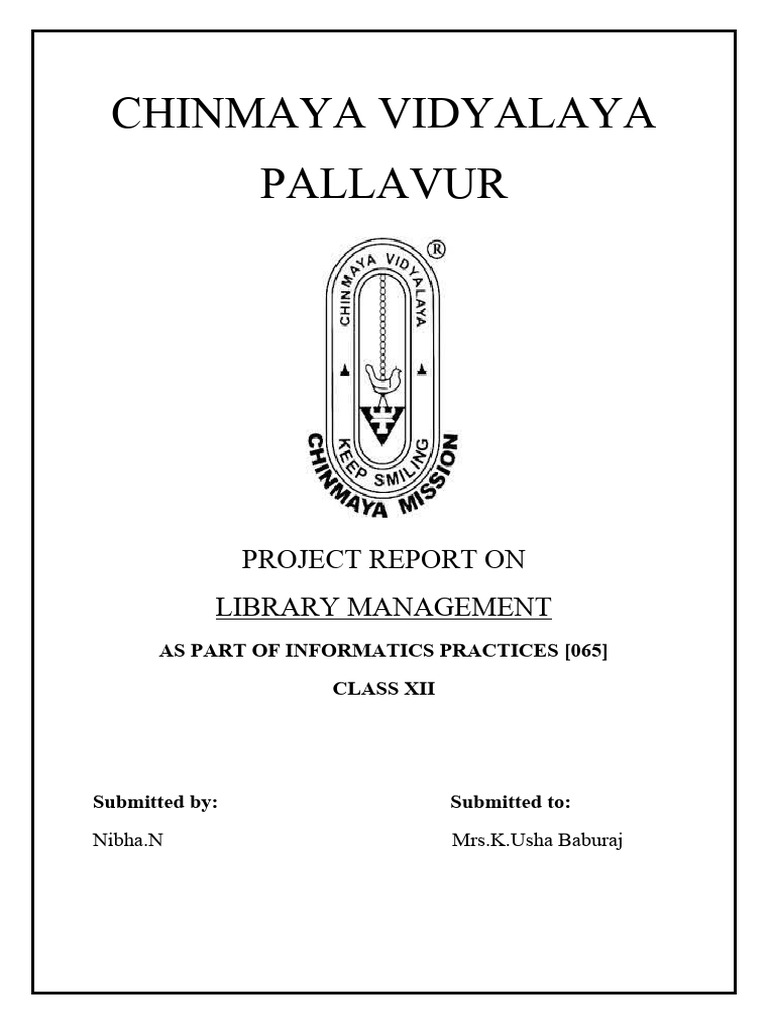 LibraryMgmt XII IP ProjectReportFinal | PDF | Comma Separated Values | Computer Data