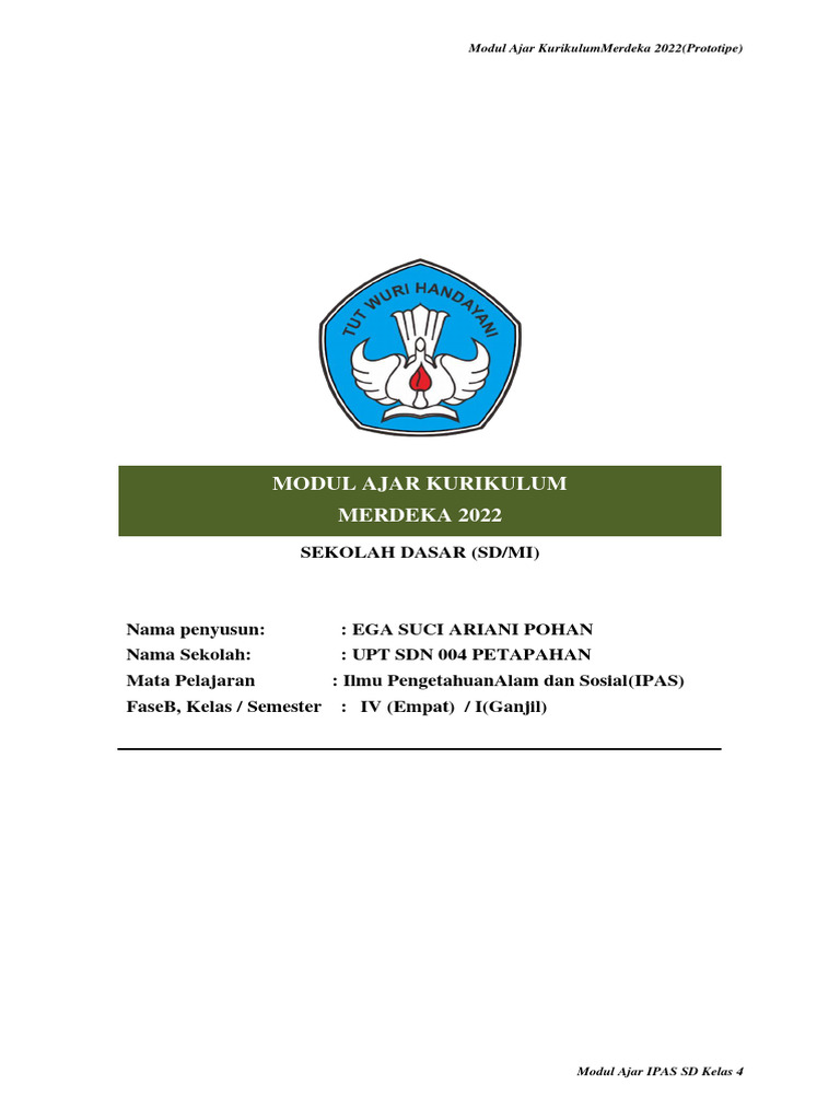 Ega Suci Ariani Pohan - Tugas 3 - Pengembangan Kurikulum Pembelajaran Di SD | PDF