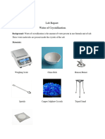Understanding Water of Crystallisation | PDF | Chemistry | Chemical ...