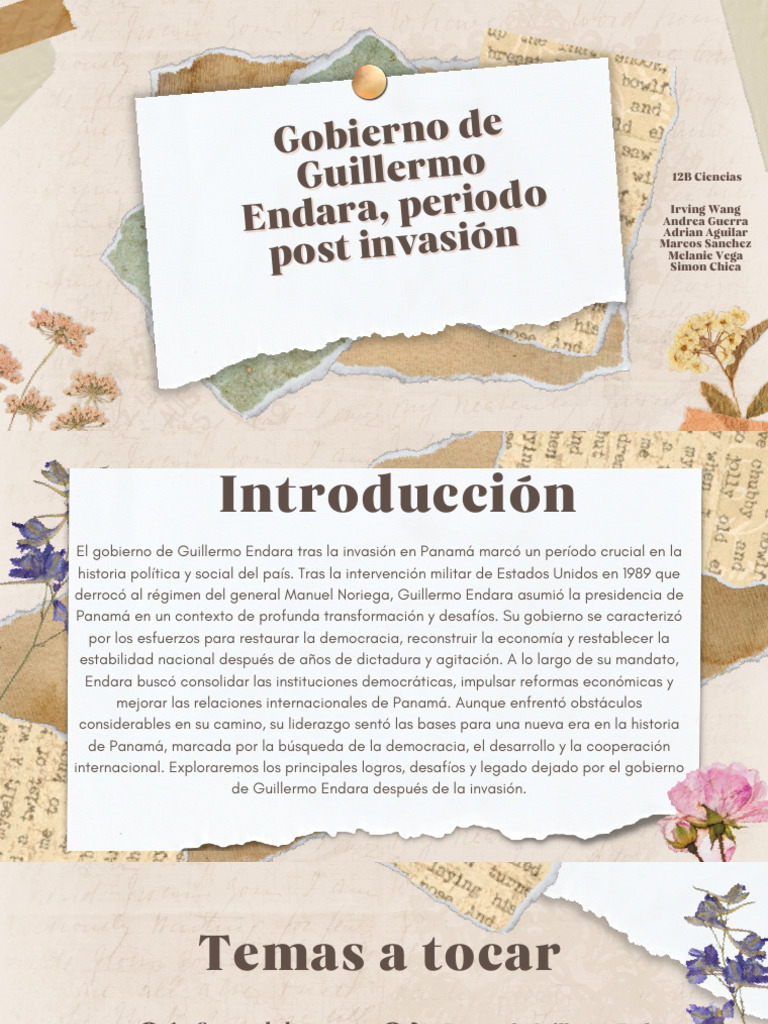Gobierno de Guillermo Endara Post Invasión | PDF | Panamá | Democracia