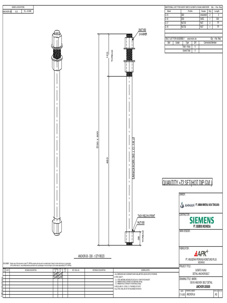 Anchor-M30 X 600 - 2 | PDF | Screw | Manufactured Goods