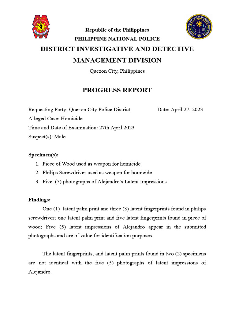 PNP-DIDM Progress Report | PDF