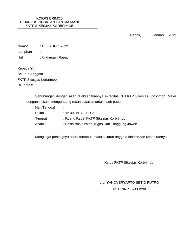 Undangan Uraian Tugas Dan Tanggung Jawab | PDF Undangan Uraian Tugas Dan Tanggung Jawab | PDF