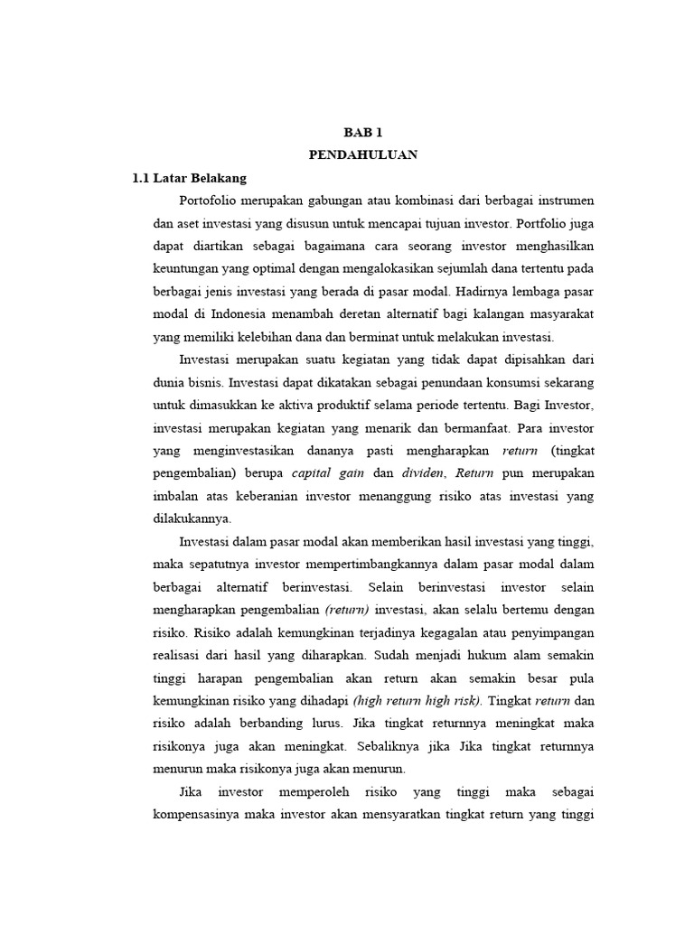 Kel 1 Analisis Sekuritas Dan Portofolio | PDF