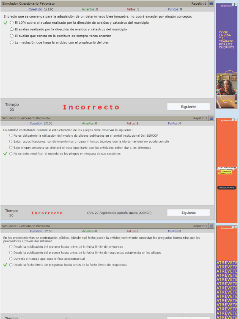 150 Preguntas Sercop | PDF | Subasta | Cuestionario