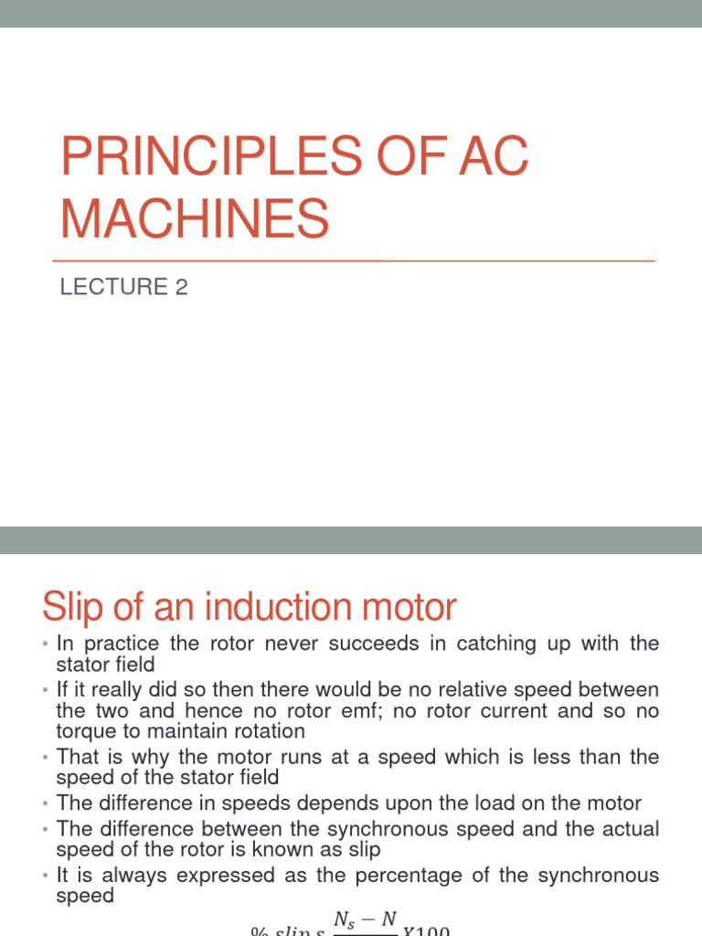 Understanding Induction Motor Slip | PDF | Electric Motor ...