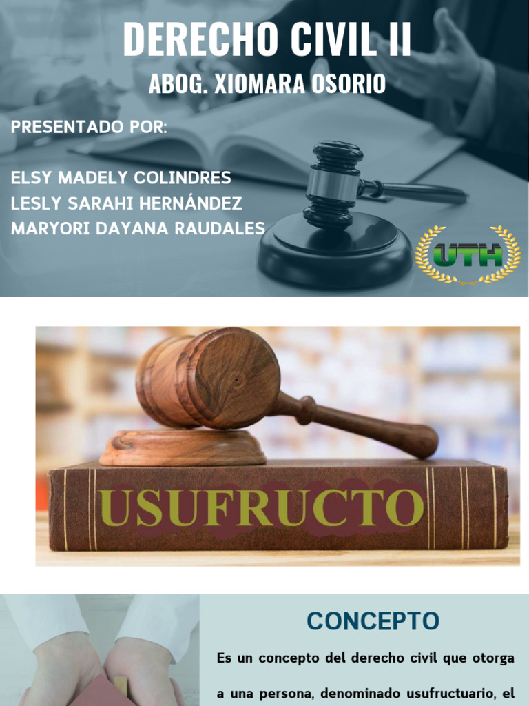 Usufructo | PDF | Ley de Propiedad | Ley común