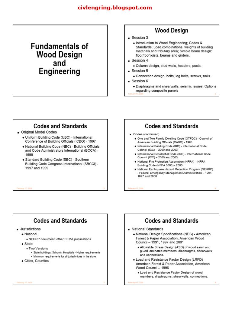 Fundamentals of Wood Design and Engineering | PDF | Lumber | Bending