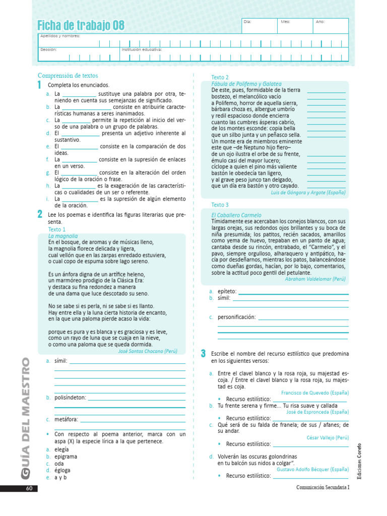 Ficha 08 | PDF | Predicado (Gramática) | Adverbio