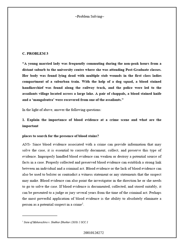 Forensic Science 2 | PDF | Crime Scene | Forensic Science