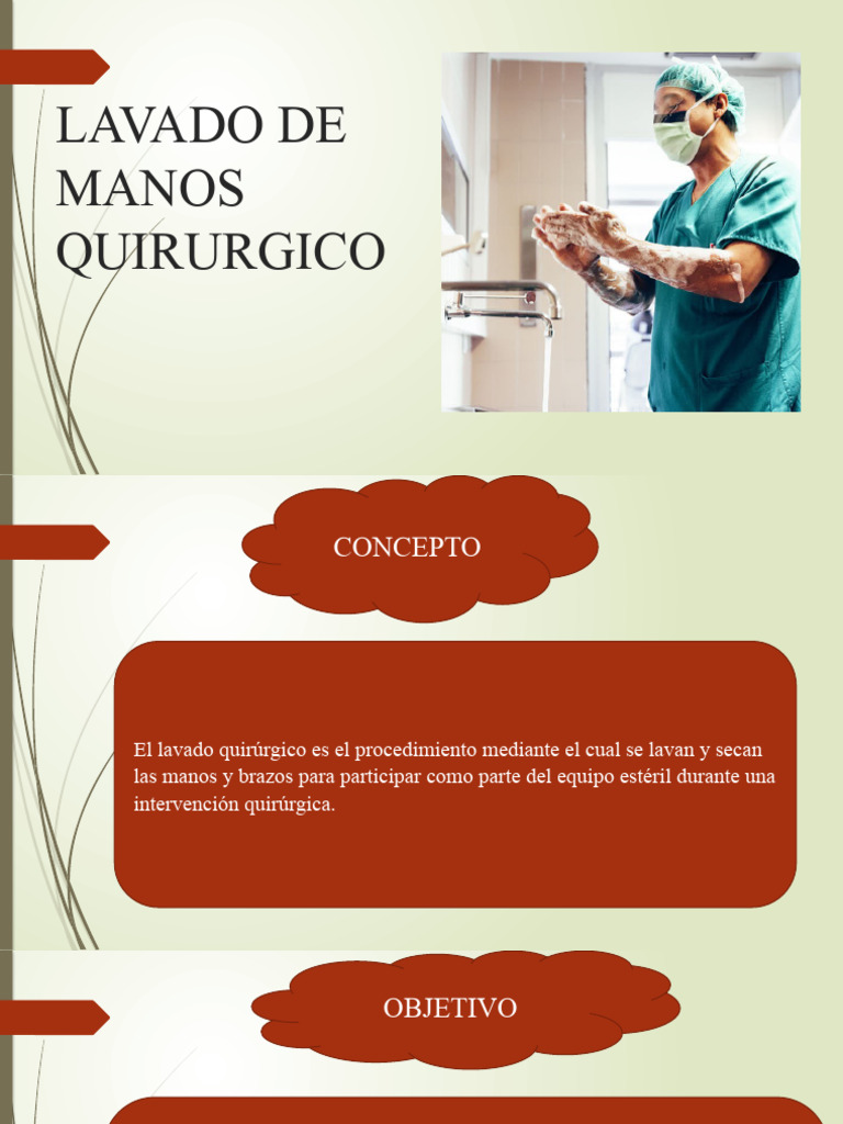 Lavado de Manos Quirurgico | PDF | Lavado de manos | Especialidades Medicas