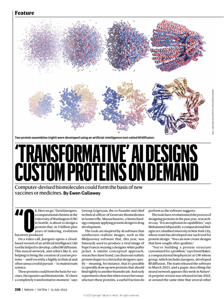 AI For Proteins | PDF | Proteins | Artificial Intelligence